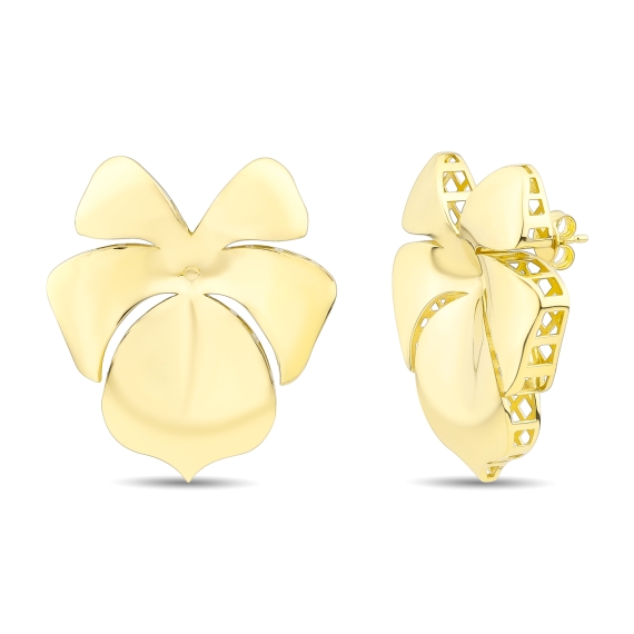 14 Ayar Helena Tasarım Altın Küpe - 14KUP2249