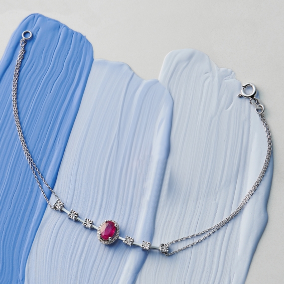 0.64 Karat Ruby Pırlanta Bileklik - RE00517